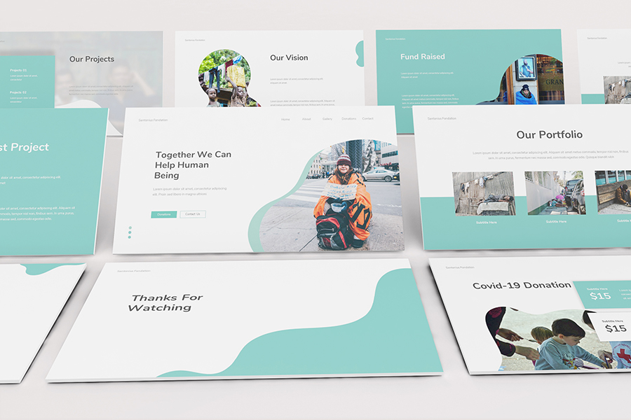 Charity & Donations Google Slides Template, Presentation Templates