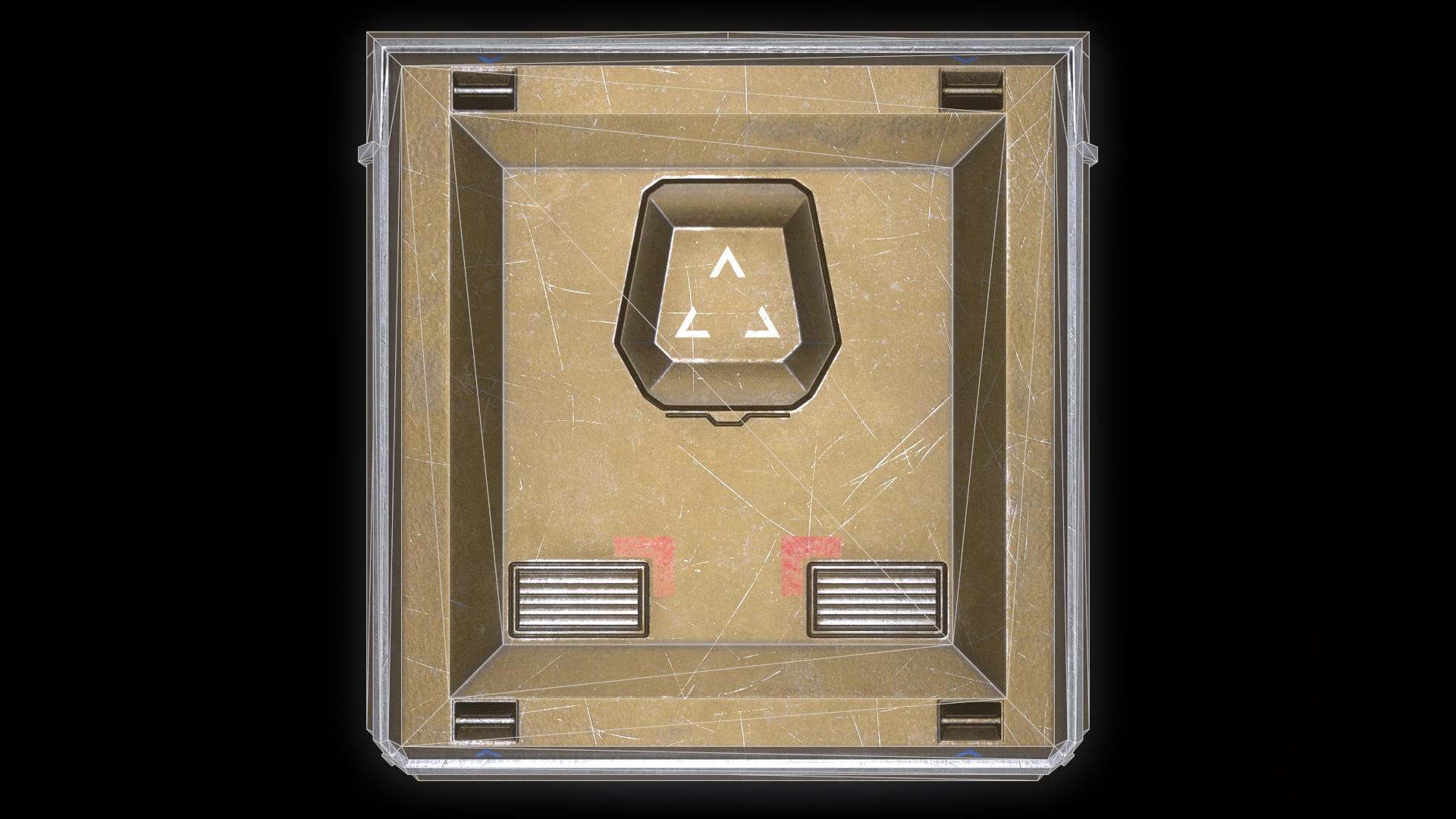 Sci-fi Crate (Container, Box) - Openable Door - Low Poly by Aderans3D