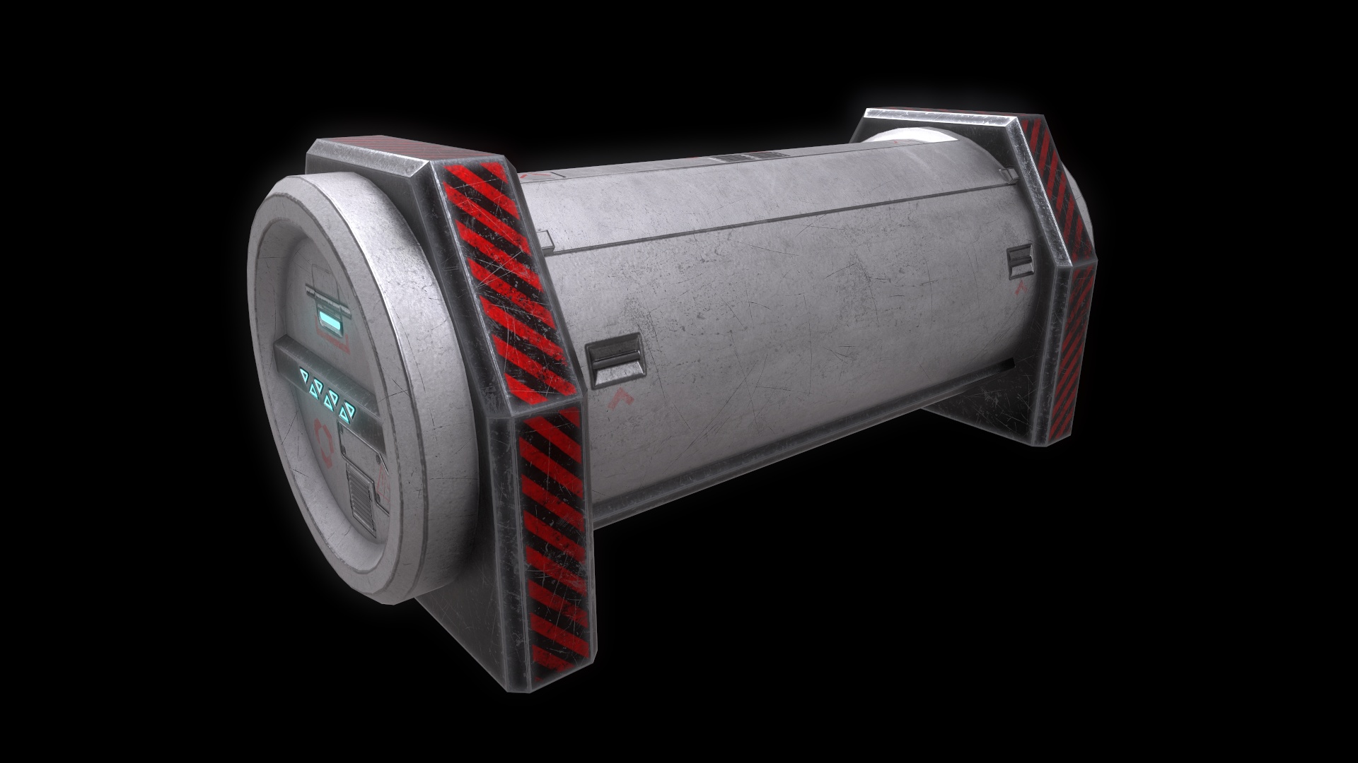 Sci-fi Crate (Container, Box) - Openable Door - Low Poly by Aderans3D