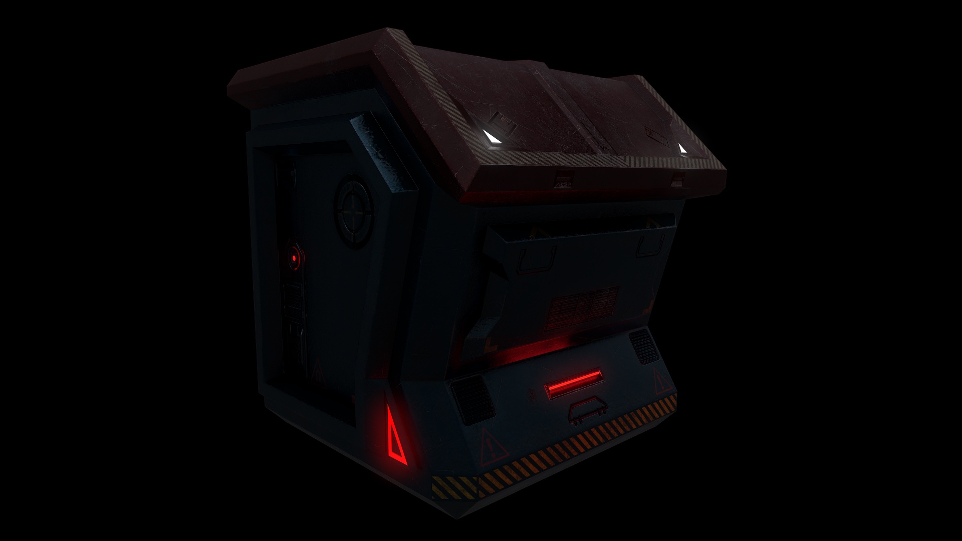 6 Models Sci-fi Crate Pack (Container, Box) - Openable Door - Low Poly ...