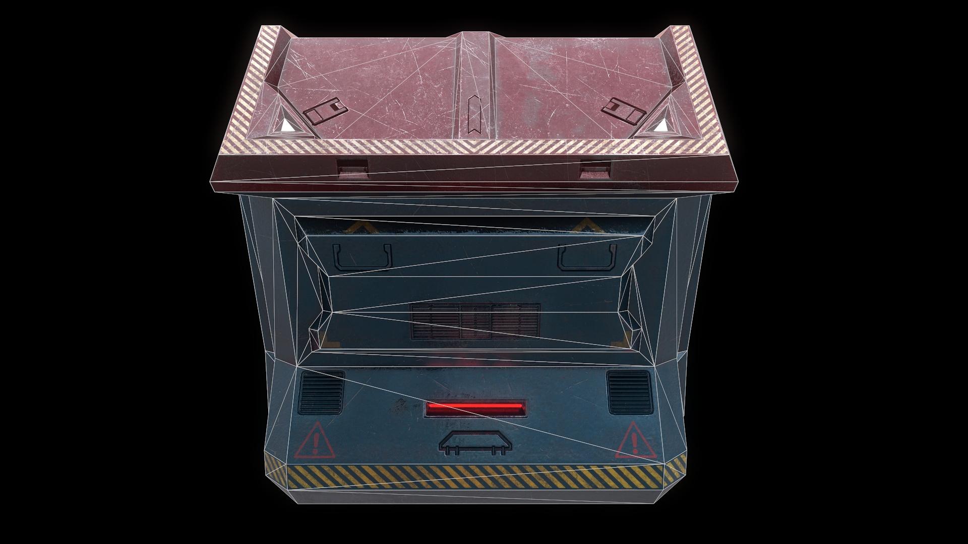 6 Models Sci-fi Crate Pack (Container, Box) - Openable Door - Low Poly ...