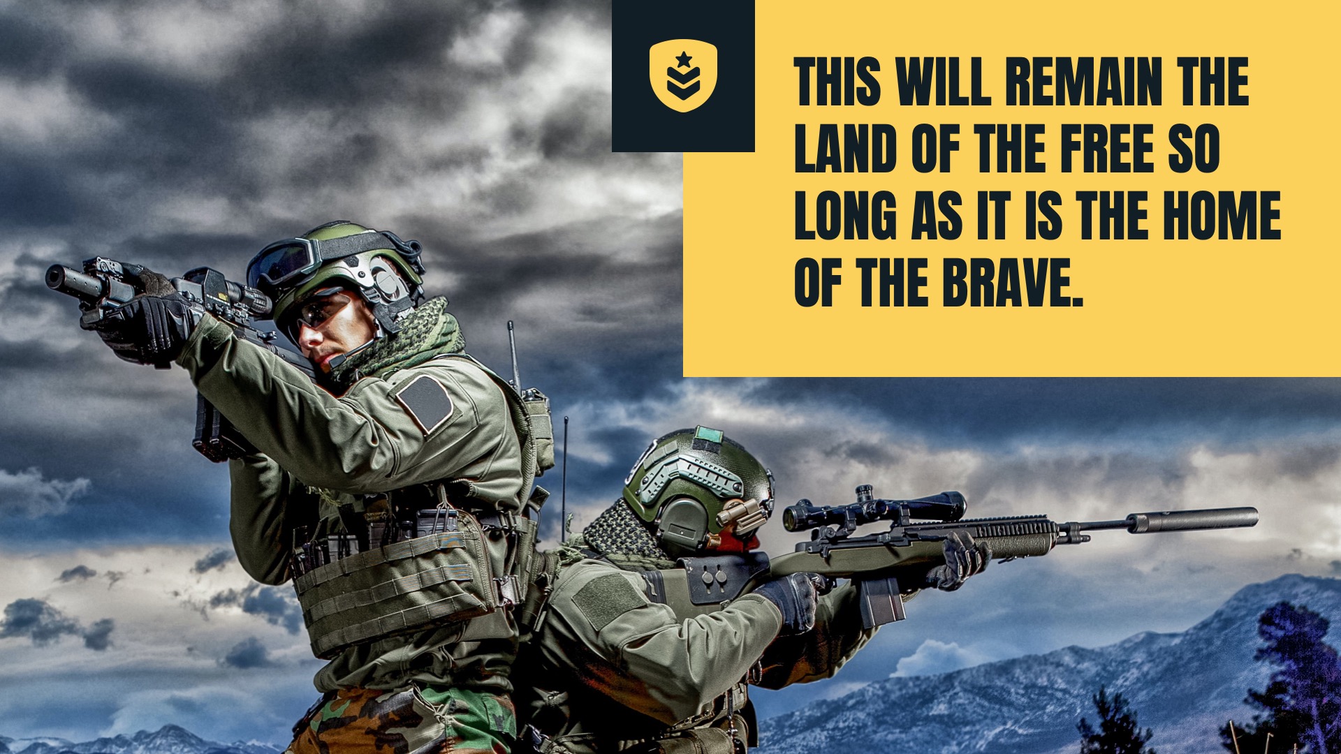 ASGARD - Military & Army Powerpoint Template, Presentation Templates