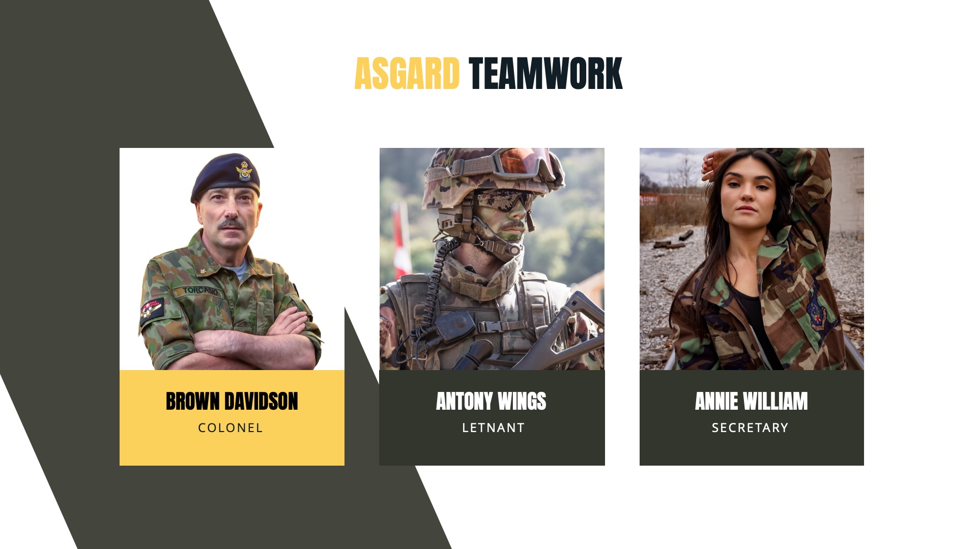 ASGARD - Military & Army Powerpoint Template, Presentation Templates