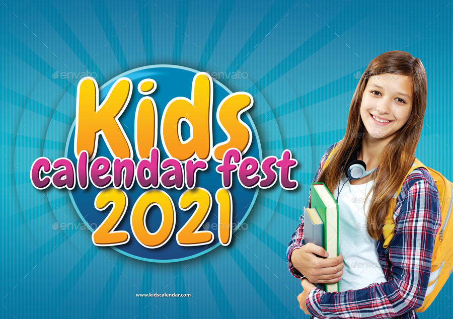 Kids Desk Calendar 2021, Print Templates | GraphicRiver