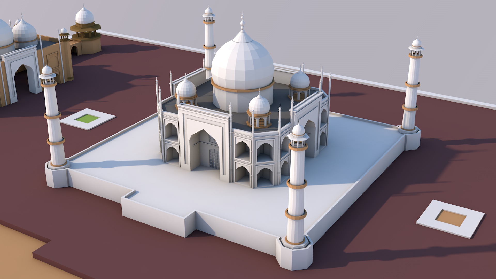 Low Poly Taj Mahal Landmark by multimedia4d | 3DOcean