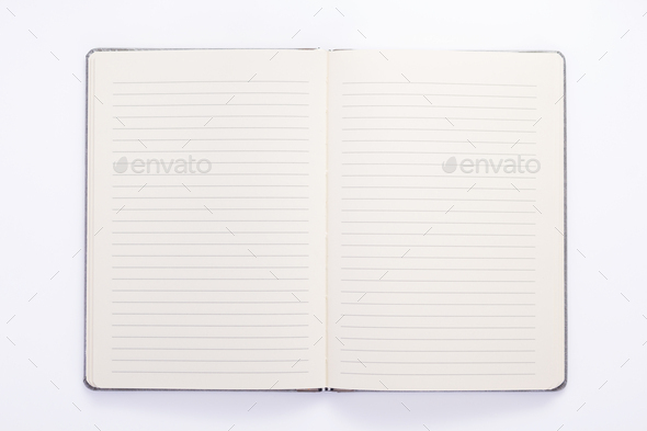 notepad or notebook paper at white background Stock Photo by seregam