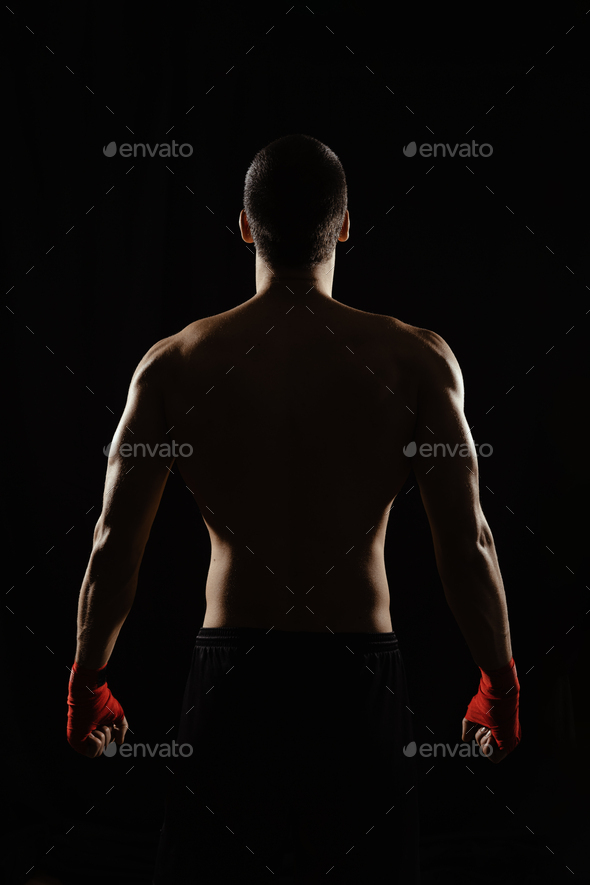 Male boxer posing his powerful back Stock Photo by arthurhidden | PhotoDune