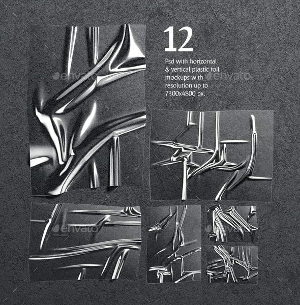 Plastic Foil Overlay Mockups, Graphics | GraphicRiver