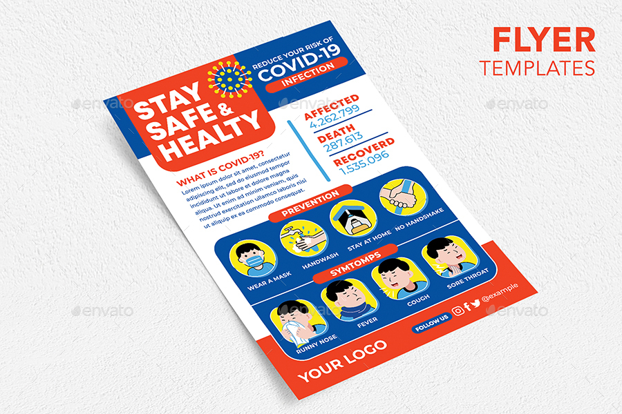 Stay Safe & Healthy Campaign, Print Templates | GraphicRiver