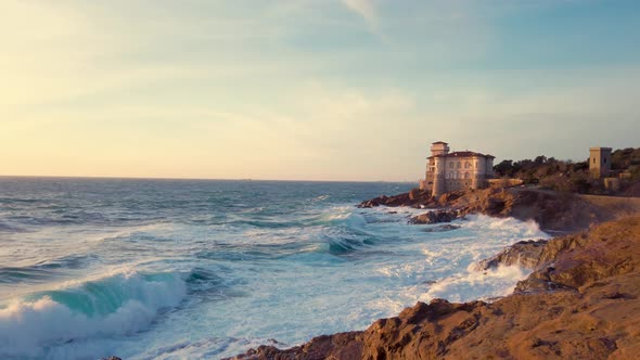 Castle on the Ocean, Stock Footage | VideoHive