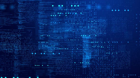 Abstract programming code technology of software developer, Motion Graphics