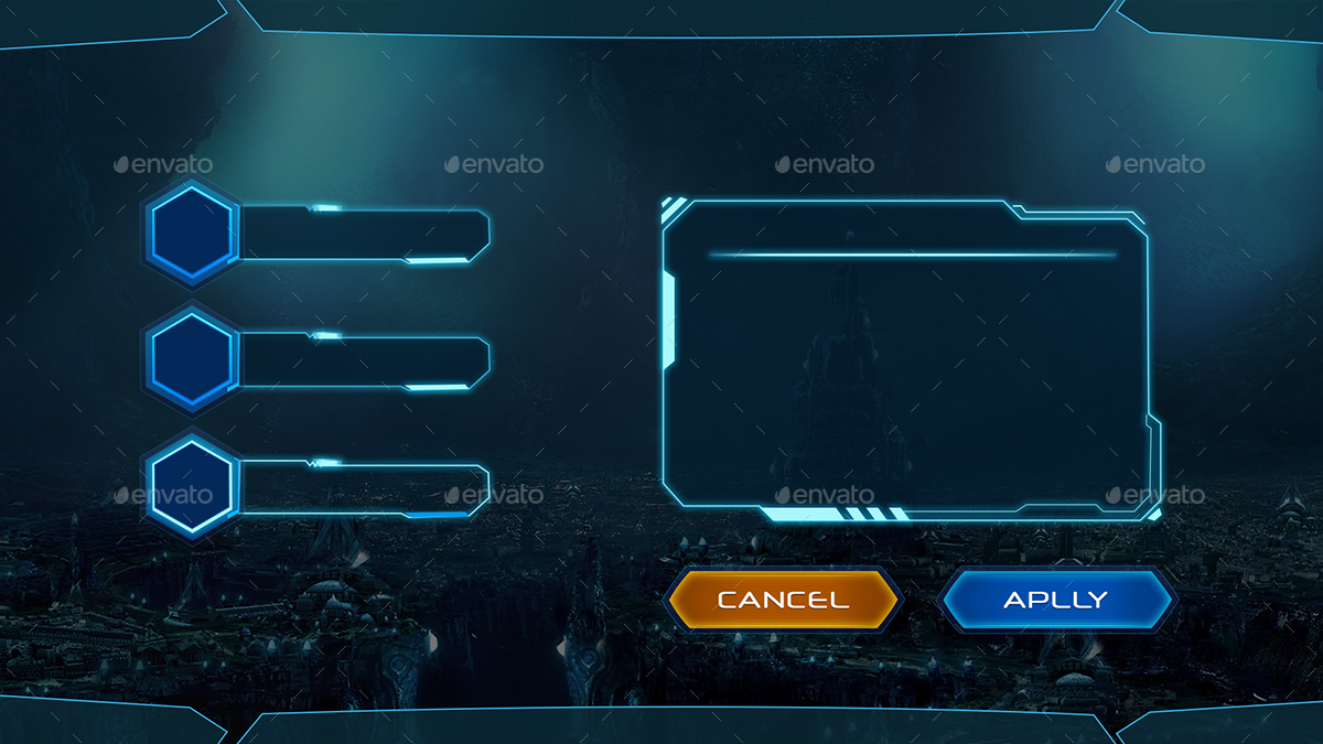 SciFi GUI Pack, Game Assets | GraphicRiver