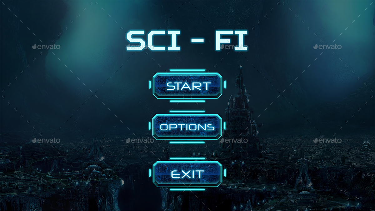 SciFi GUI Pack, Game Assets | GraphicRiver