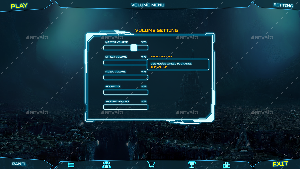 SciFi GUI Pack, Game Assets | GraphicRiver