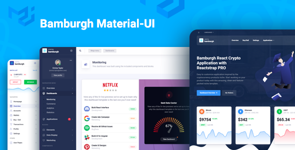 Bamburgh React Admin Template With Material UI MasterTemplate