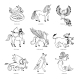 Magical Creatures Set. Mythological Animals, Vectors | GraphicRiver