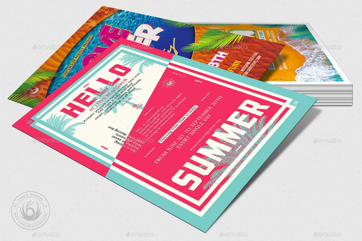 Summertime Flyer Bundle V3, Print Templates | GraphicRiver