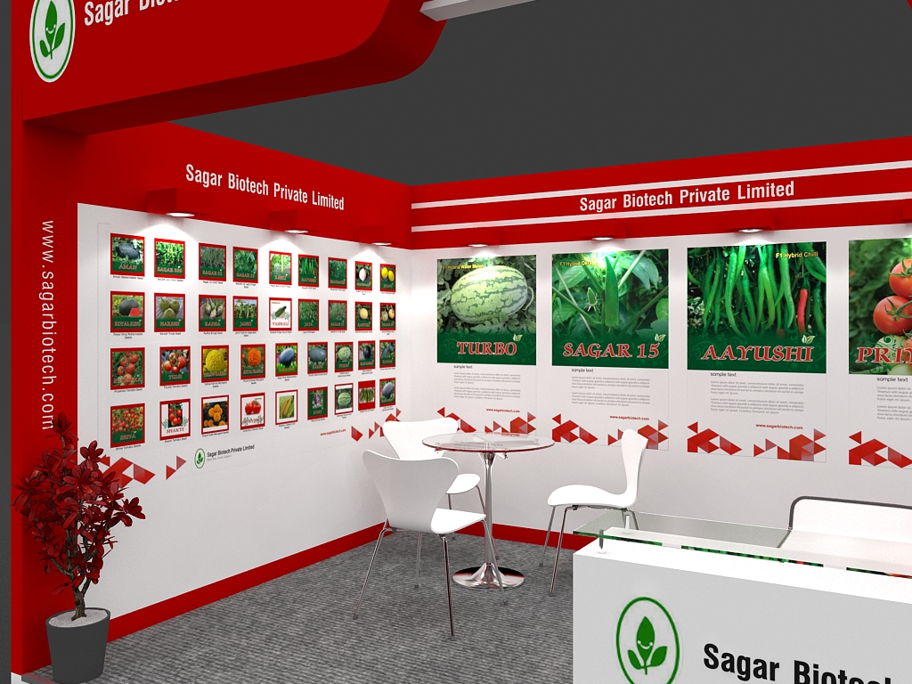 Exhibition Booth 3D Model - 4x3 mtr by piyushp78 | 3DOcean