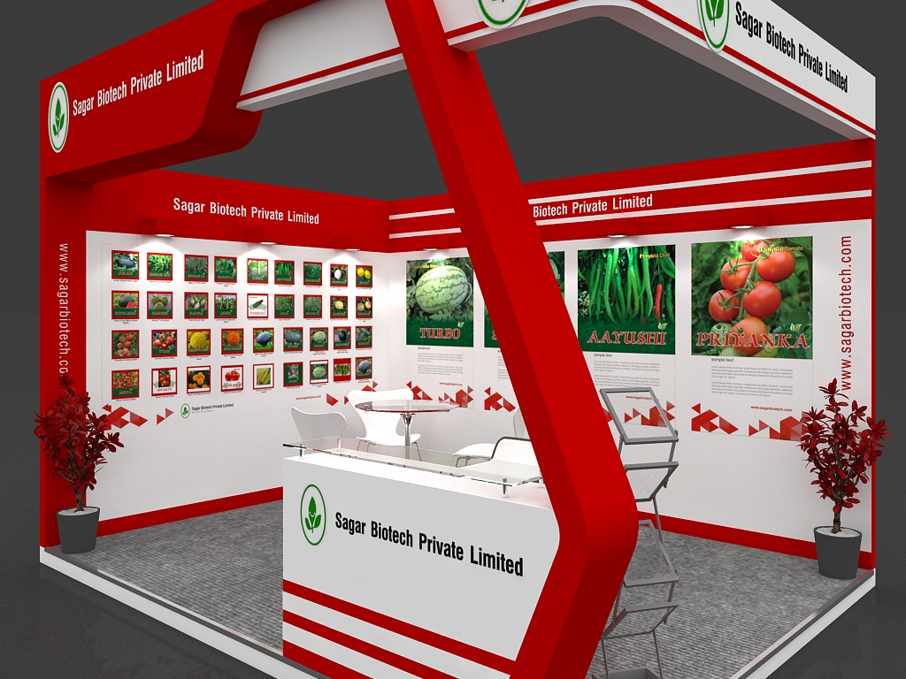 Exhibition Booth 3D Model - 4x3 mtr by piyushp78 | 3DOcean