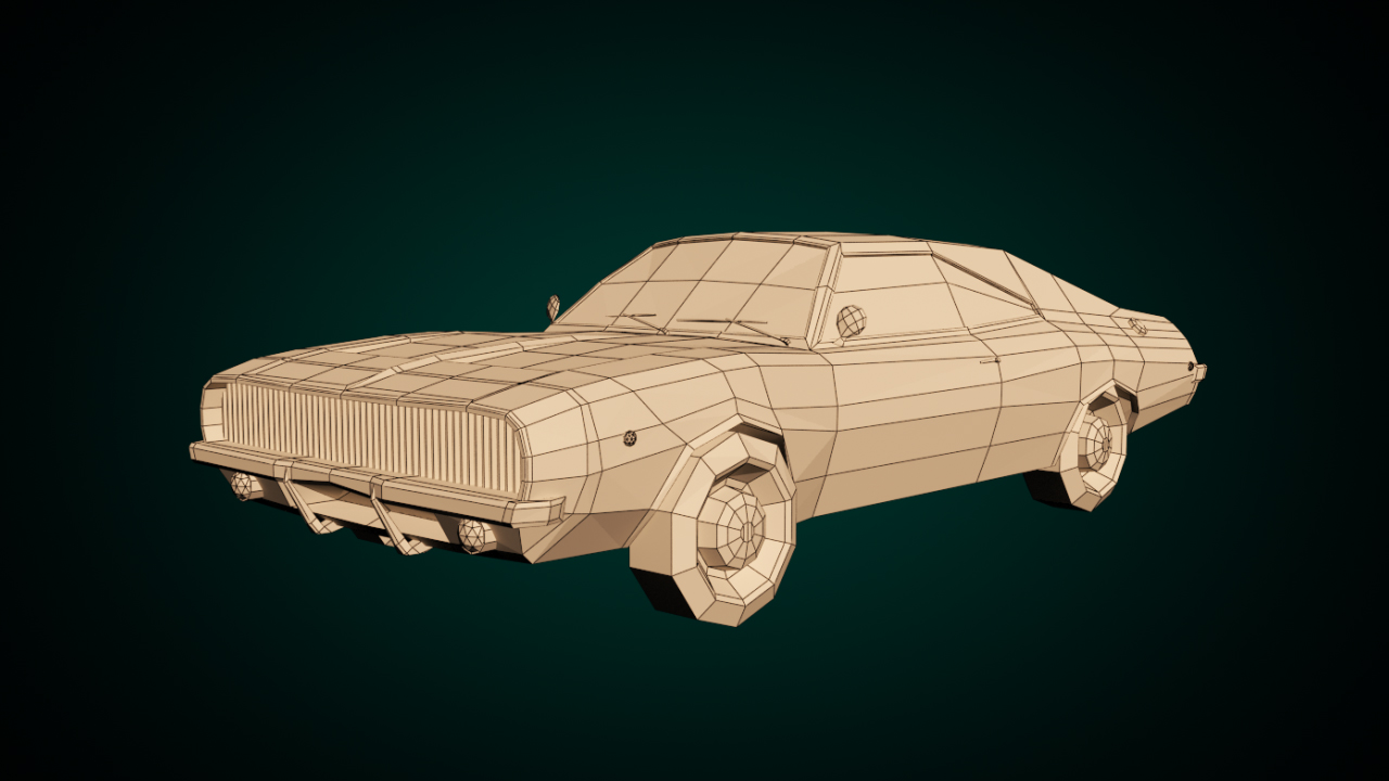 Low Poly Muscle Car 04 by Linder-Media | 3DOcean