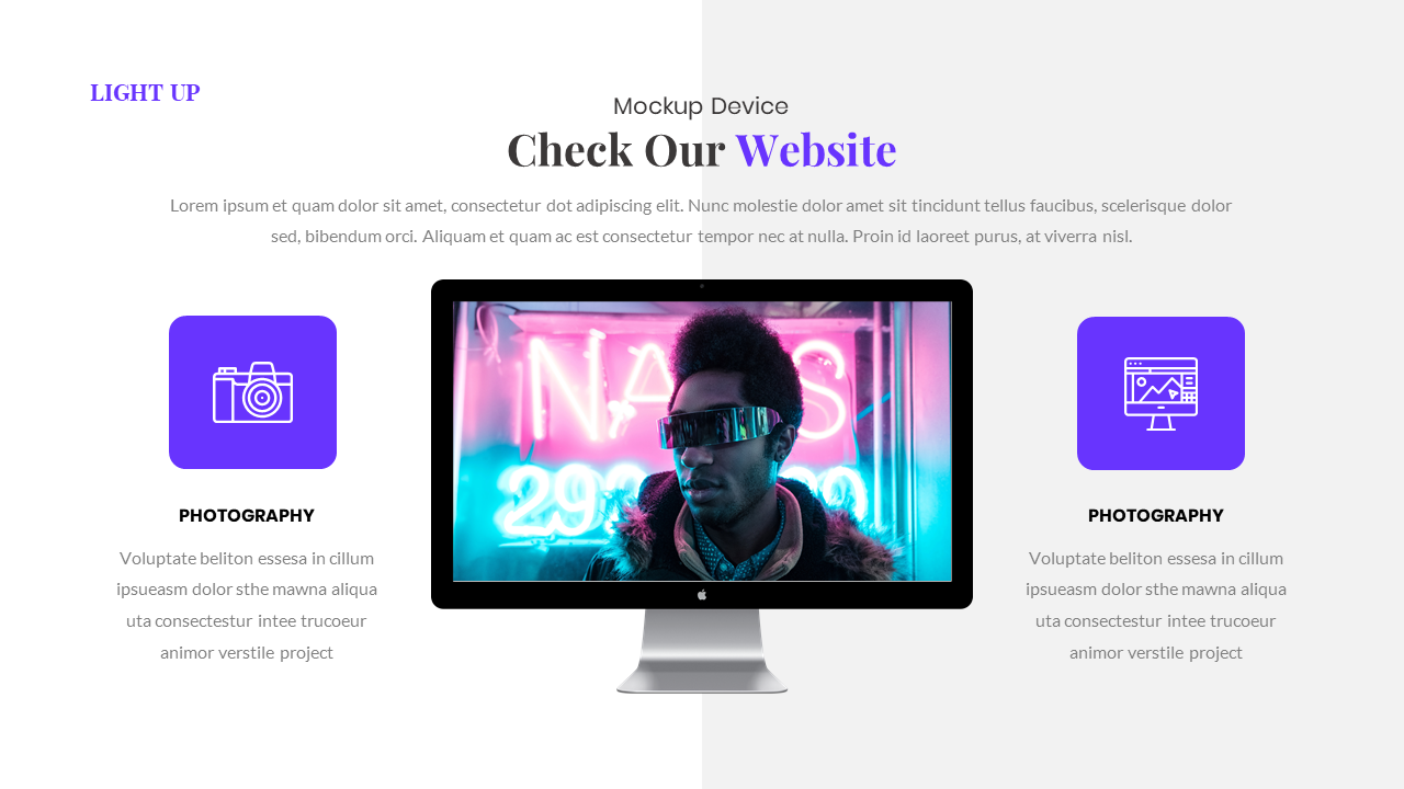 Light Up - Creative Business Google Slides Template, Presentation Templates