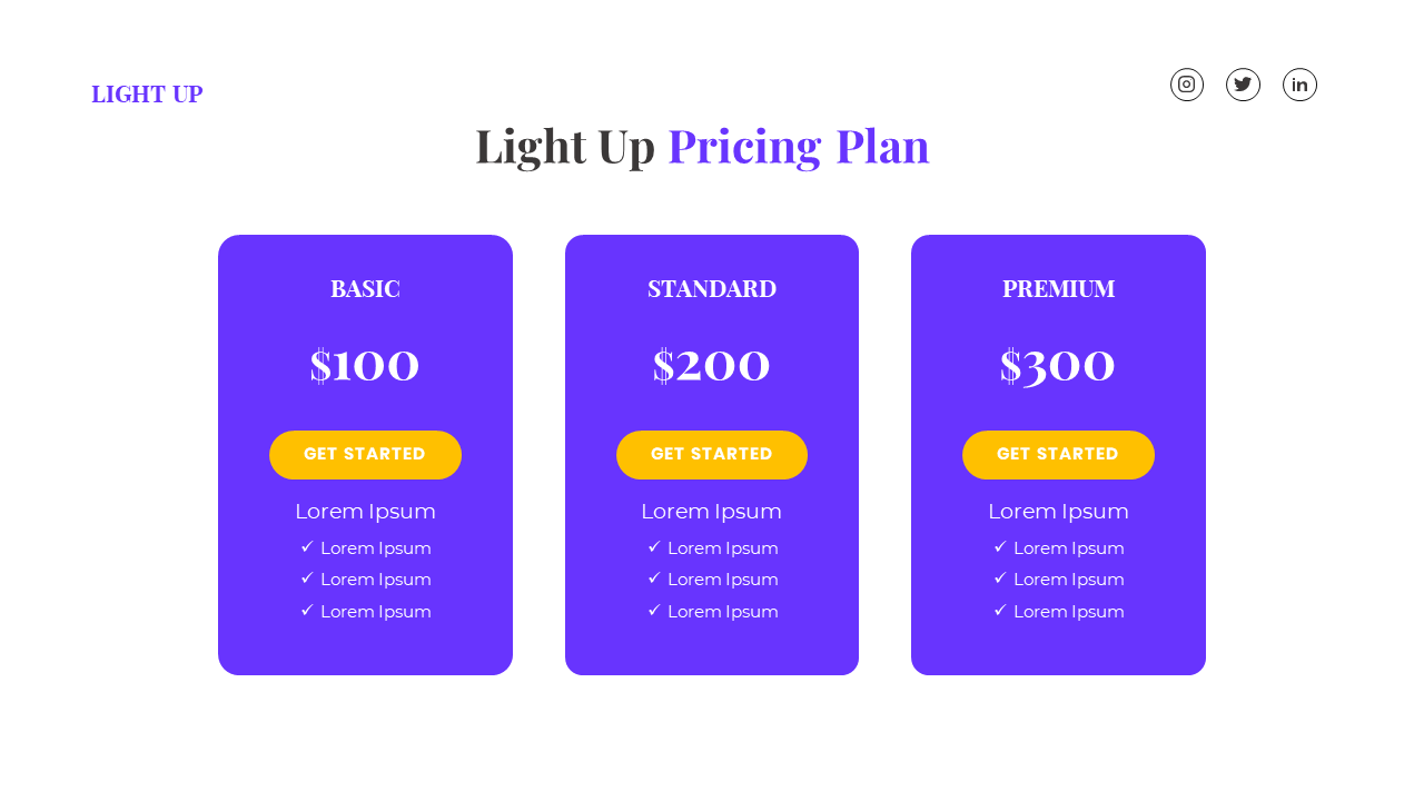 Light Up - Creative Business Google Slides Template, Presentation Templates