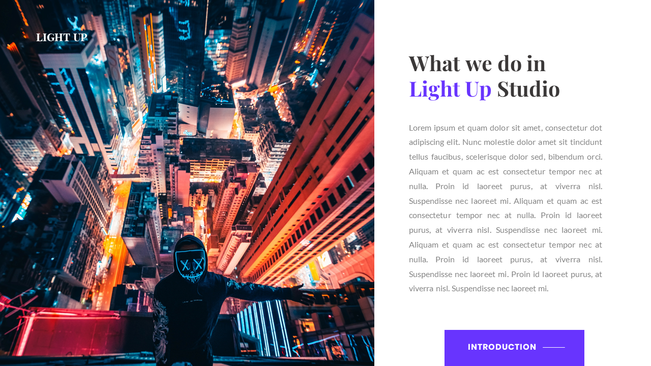 Light Up - Creative Business Google Slides Template, Presentation Templates