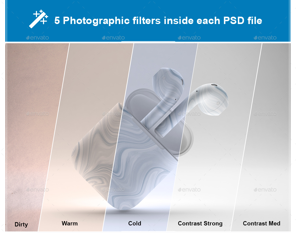 Clean Pods Mockup V.2, Graphics | GraphicRiver