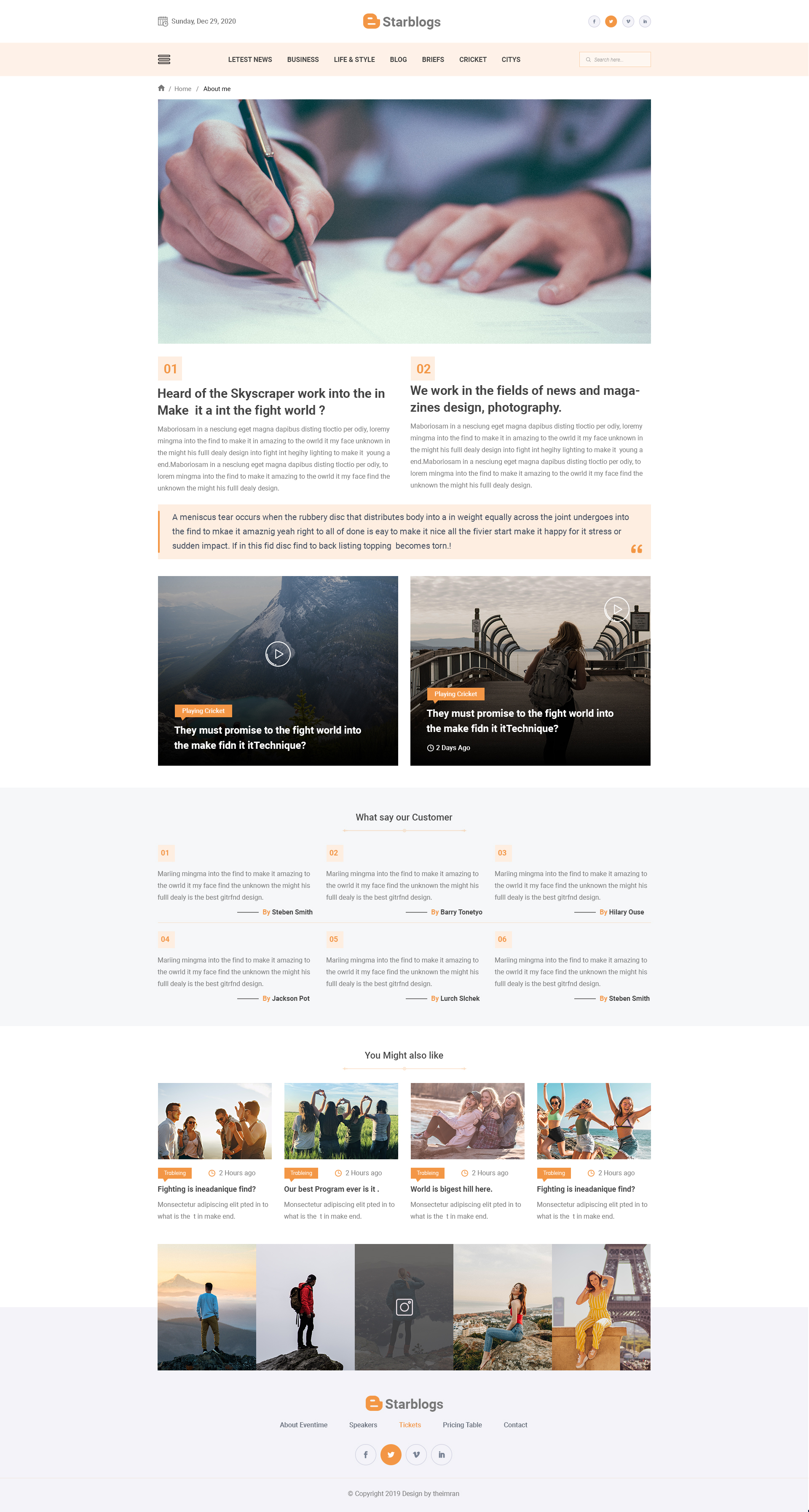 Starblogs - Personal and Travel Blog Psd Template by kathbirali ...