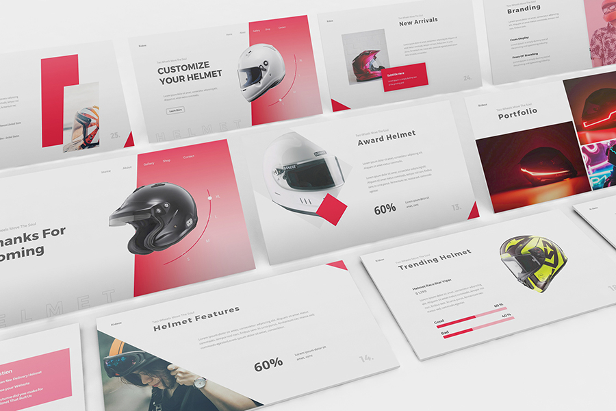 Helmet Shop Powerpoint Template, Presentation Templates | GraphicRiver