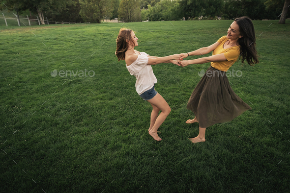 Beautiful women smiling and having fun. Stock Photo by nunezimage ...