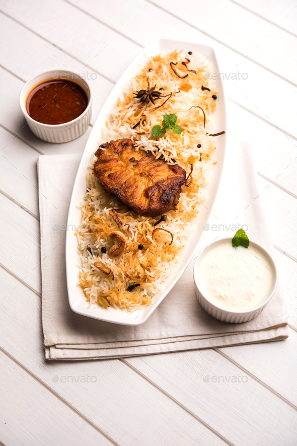 Authentic Fish Biryani Stock Photo by stockimagefactory | PhotoDune