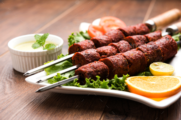 Mutton Seekh Kabab Stock Photo by stockimagefactory | PhotoDune