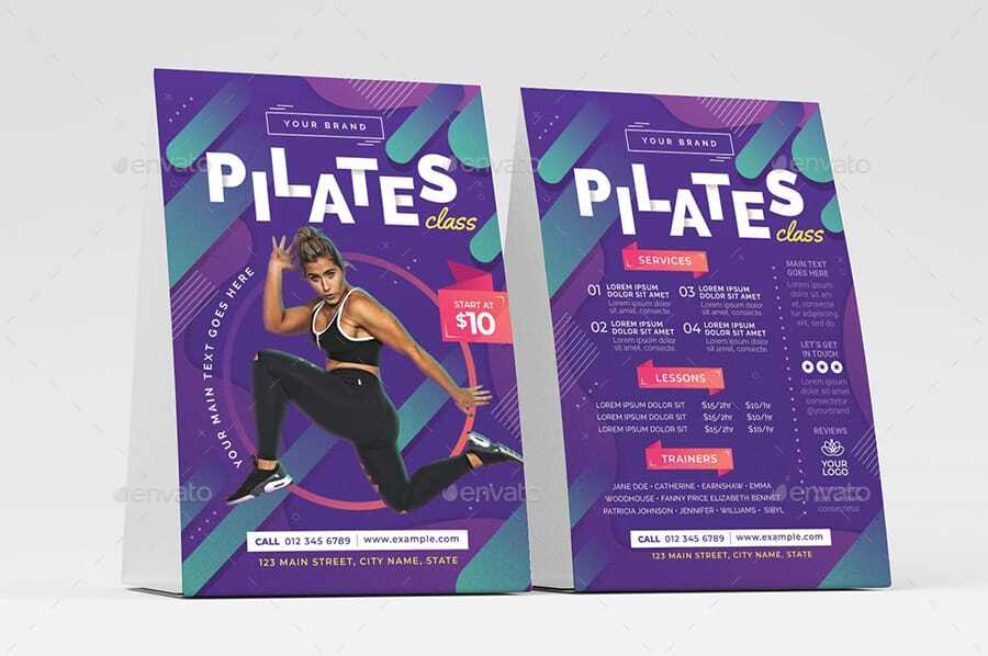 Pilates Gym Flyer, Print Templates | GraphicRiver