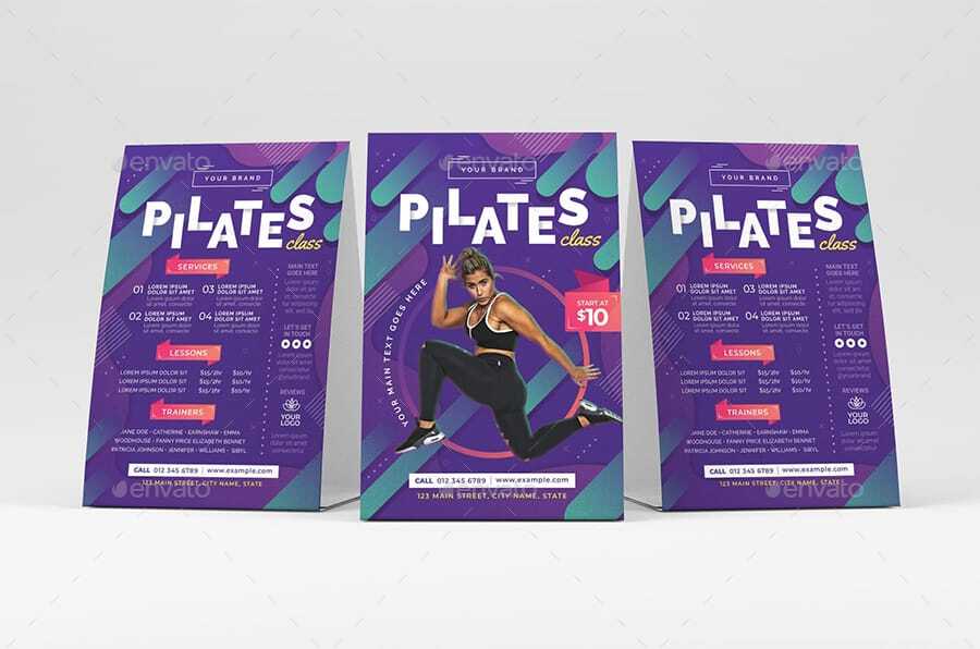 Pilates Gym Flyer, Print Templates | GraphicRiver