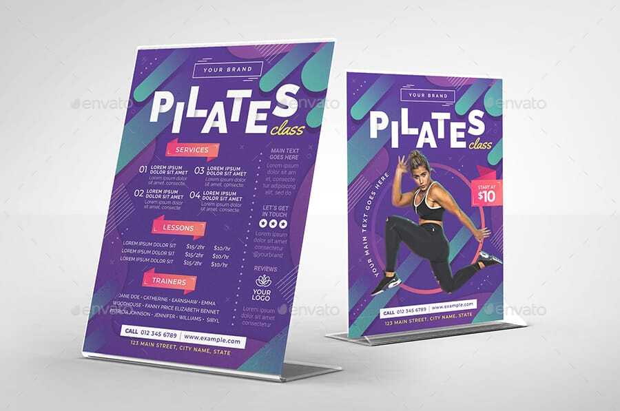 Pilates Gym Flyer, Print Templates | GraphicRiver