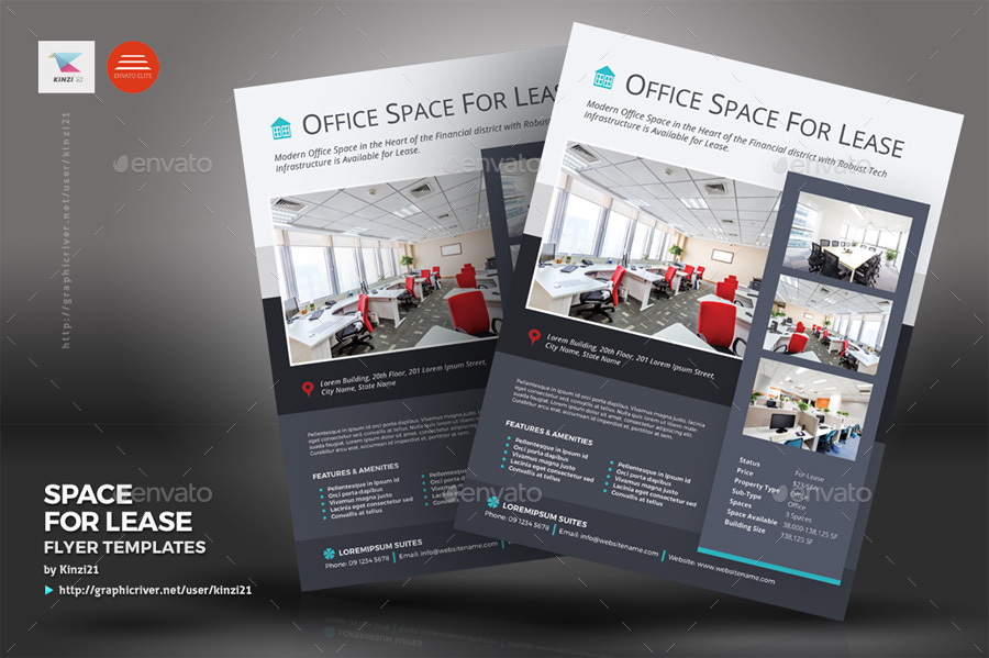 Space for Lease Flyer Templates, Print Templates | GraphicRiver