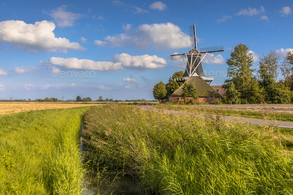 Typical dutch landscape windmill Stock Photo by CreativeNature_nl ...