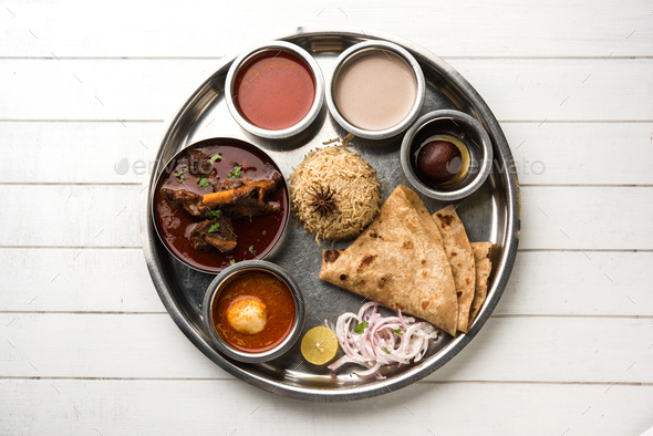 Indian Mutton Platter Stock Photo by stockimagefactory | PhotoDune