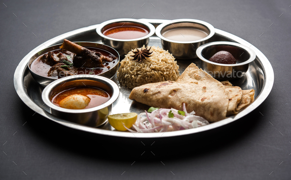 Indian Mutton Platter Stock Photo by stockimagefactory | PhotoDune