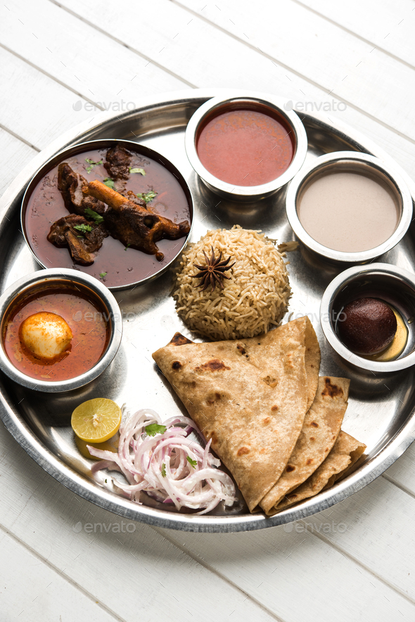 Indian Mutton Platter Stock Photo by stockimagefactory | PhotoDune