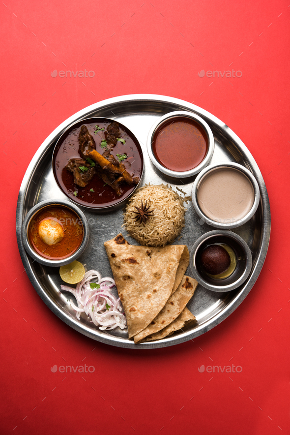 Indian Mutton Platter Stock Photo by stockimagefactory | PhotoDune