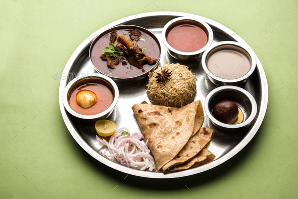 Indian Mutton Platter Stock Photo by stockimagefactory | PhotoDune