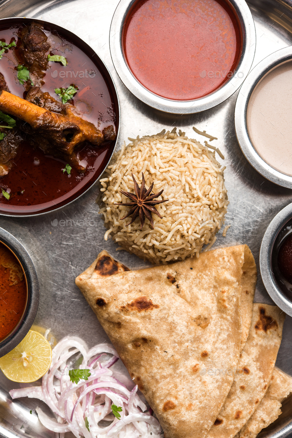 Indian Mutton Platter Stock Photo by stockimagefactory | PhotoDune