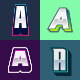Five Colorful Modern Text Graphic Styles for Illustrator, Add-ons ...