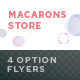 Macarons Store Flyers – 4 Options, Print Templates | GraphicRiver