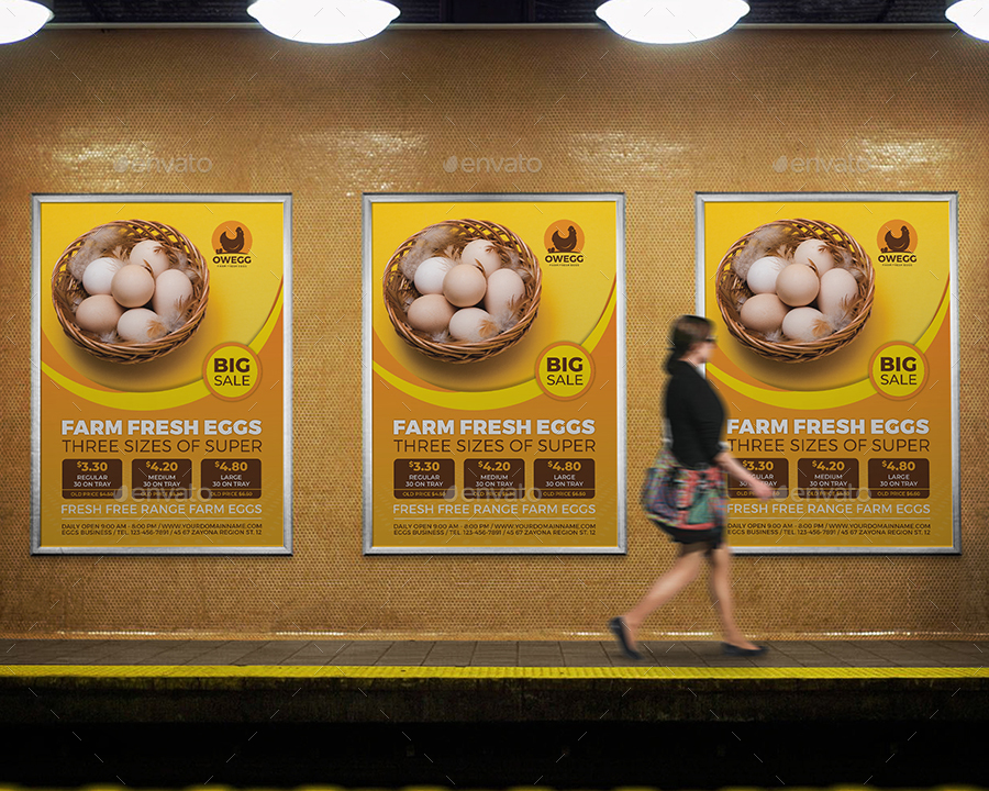 Farm Fresh Eggs Poster Template, Print Templates | GraphicRiver