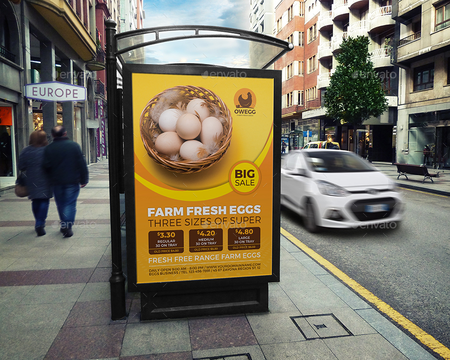 Farm Fresh Eggs Poster Template, Print Templates | GraphicRiver