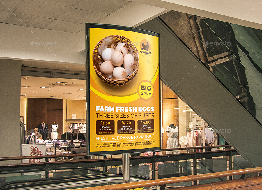 Farm Fresh Eggs Poster Template, Print Templates | GraphicRiver