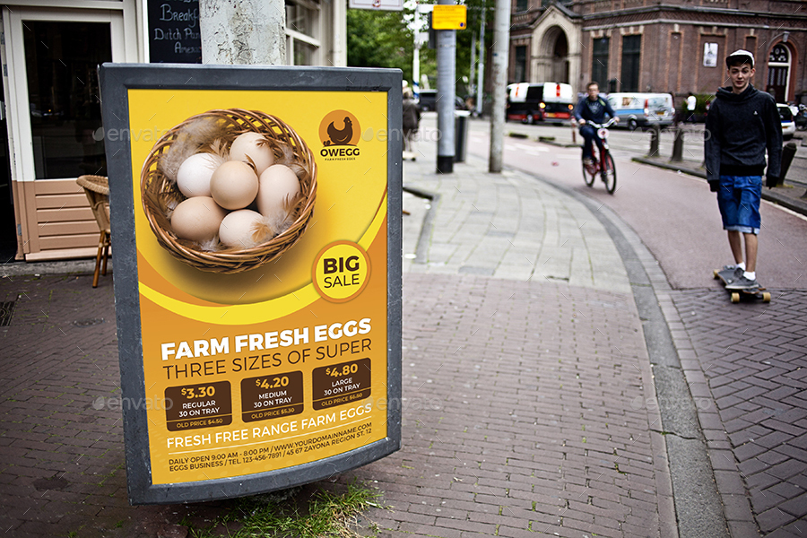 Farm Fresh Eggs Poster Template, Print Templates | GraphicRiver